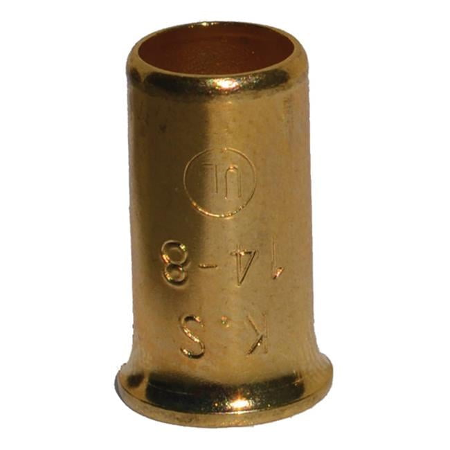 NSI SB1408S Steel Crimp Sleeve for Grounding or Uninsulated Wires, 50 ...
