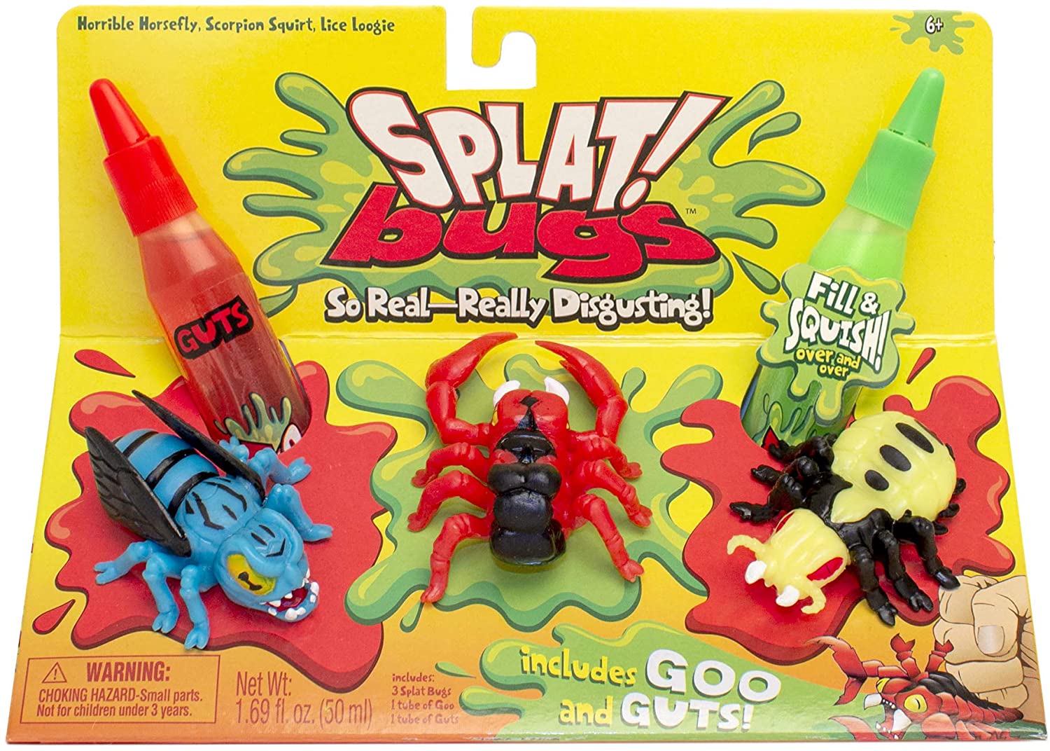 NSI Splat Bugs Triple Assortment, Bugs May Vary, Multi, Model:26450 ...