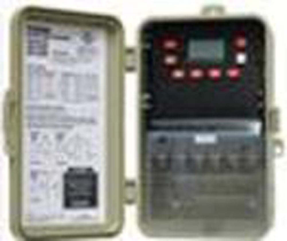NSI Tork EWZ101 Outdoor Digital Timer Switch, 24-Hour, 1-Channel, DPST ...