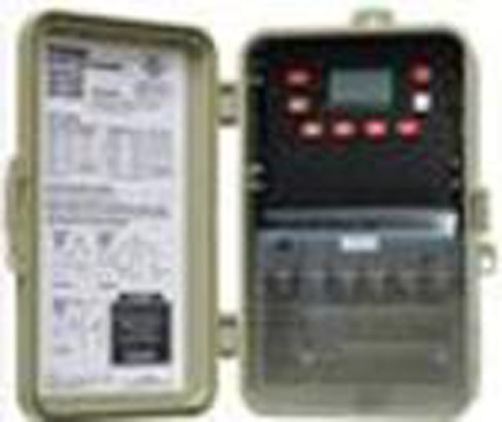 NSI Tork EWZ101 Outdoor Digital Timer Switch, 24-Hour, 1-Channel, DPST ...