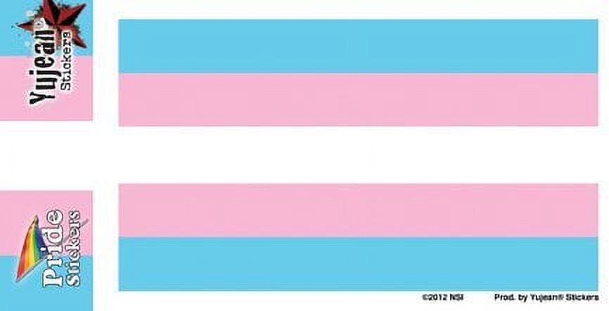 NSI Transgender Pride Flag Vinyl Sticker Decal - 5"x3.75"- Waterproof ...