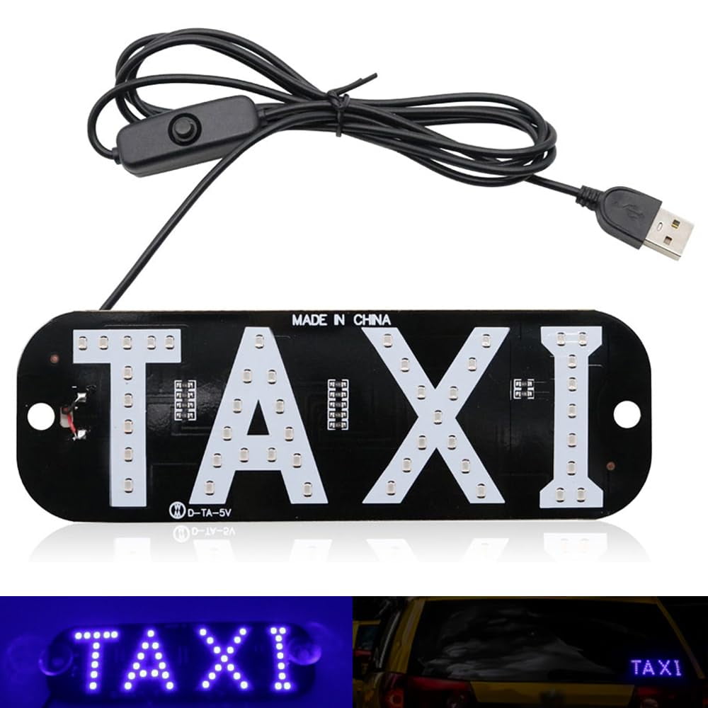NSKANQI Taxi Sign Light MMF7 USB On/Off Button, Bright Taxi LED Sign ...