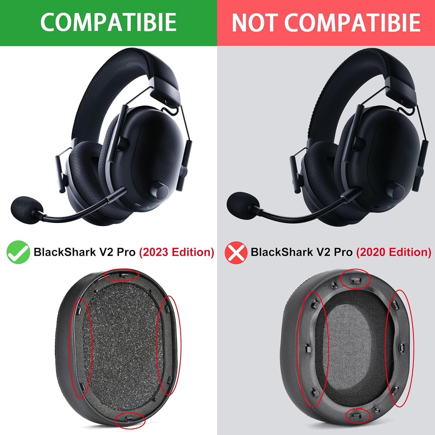 NSKBBM-BlackShark V2 PRO 2023 Edition Ear Pads - Ear Cushion ...