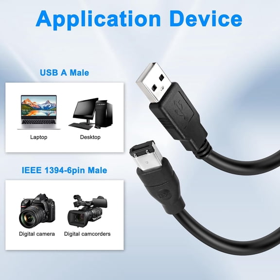 Firewire to USB Cables and Adapters for Digital Devices at Walmart