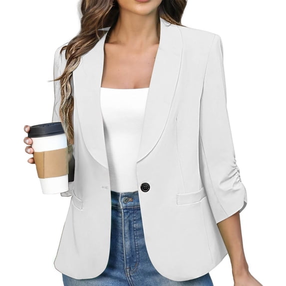 NSLGXD Blazers for Women Business Casual 3/4 Sleeve Blazer Jackets ...