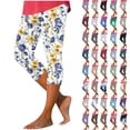 NSLGXD Summer Capri Leggings for Women Vintage Print High Waisted ...