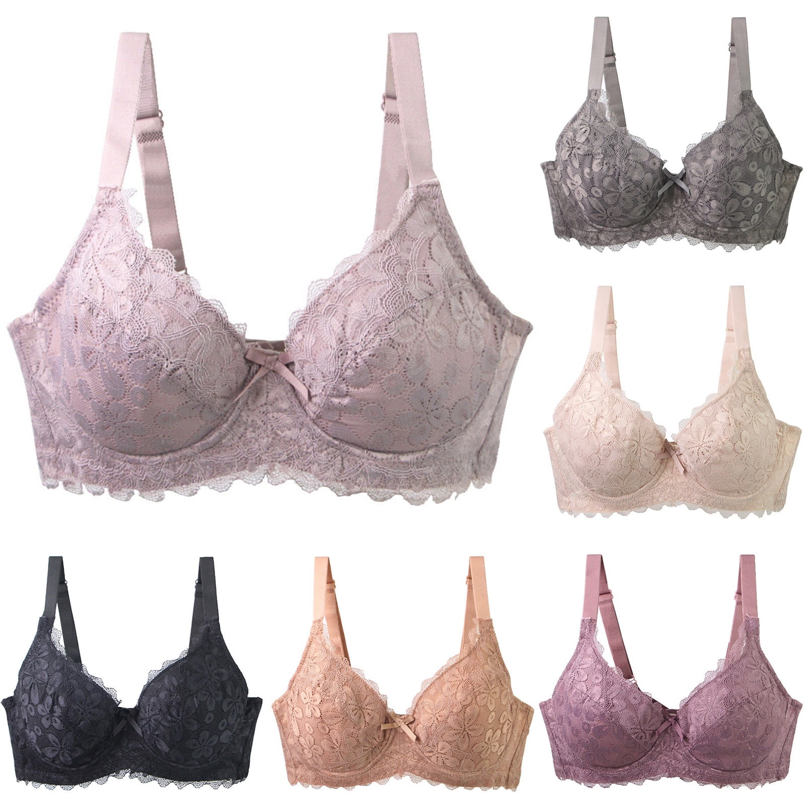 NSLGXD Womens Plus Size Bras Underwire Push Up Bra Comfort Full ...