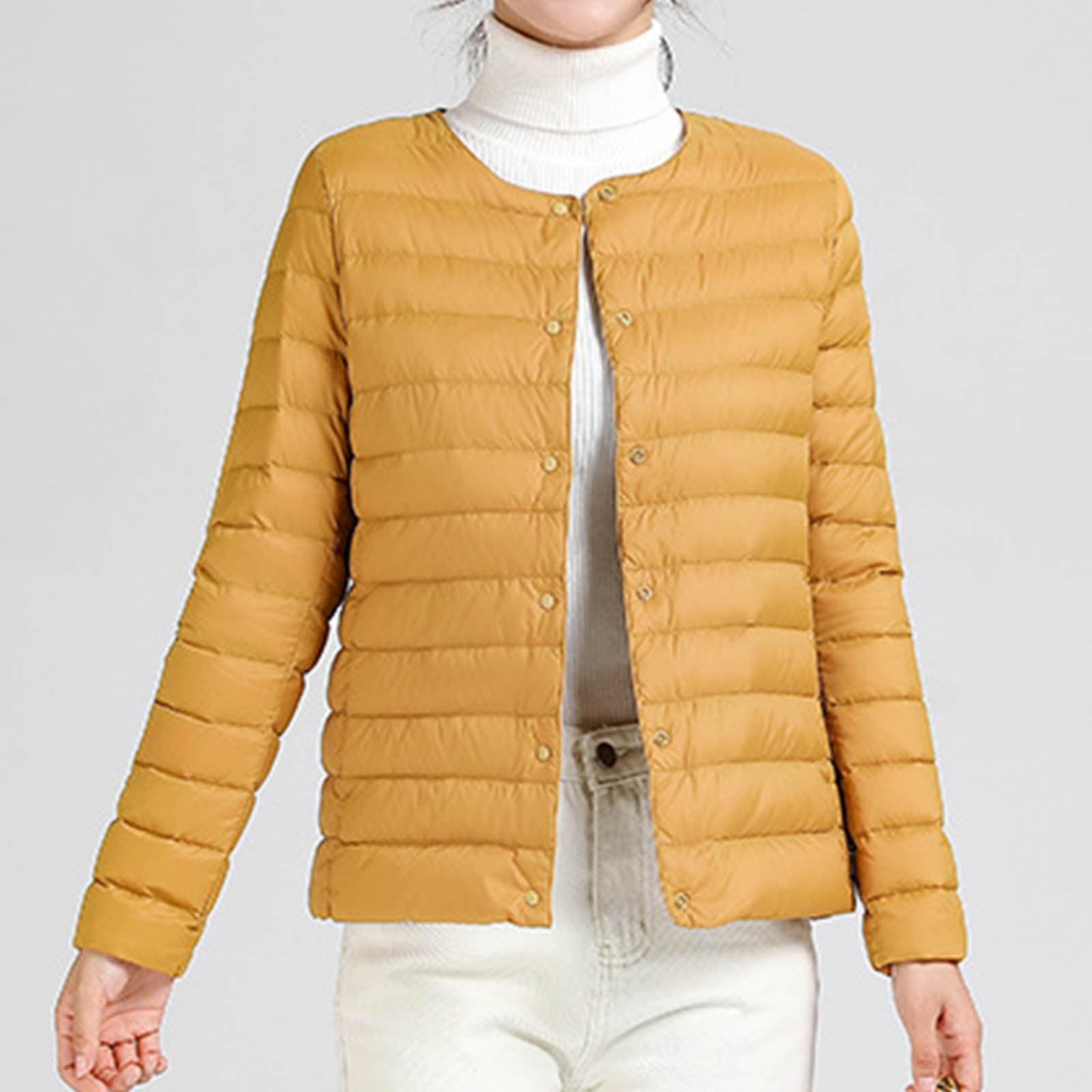 NSLGXD Womens Puffer Jackets Ultra Lightweight Packable Long Sleeve ...