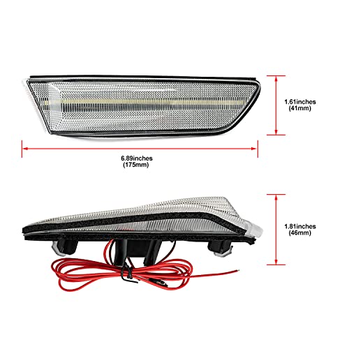 NSLUMO Amber White Switchback Led Side Marker Lights for 2003-2007 ...