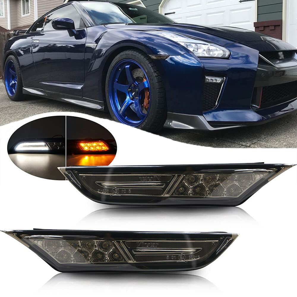 NSLUMO Led Side Marker CM31 Light for 2007-2017 Nissan GTR R35 Smoked ...