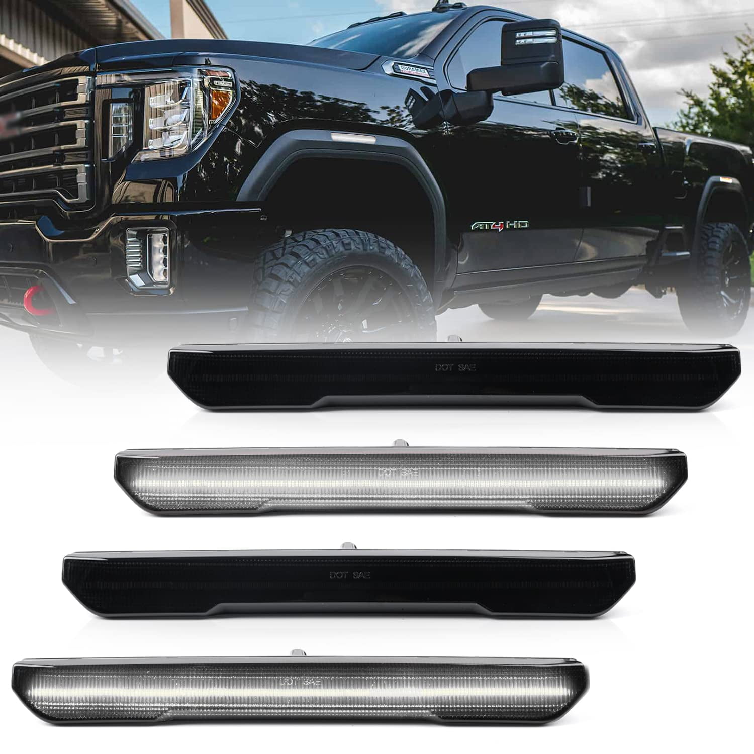 NSLUMO Led Side Marker Lights Replacement for 2020 2021 2022 GMC Sierra ...