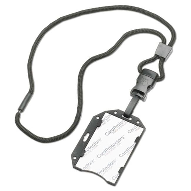 NSN 1 Dozen Smart Card Holder with Lanyard Black - 2.5 x 3.8 in ...