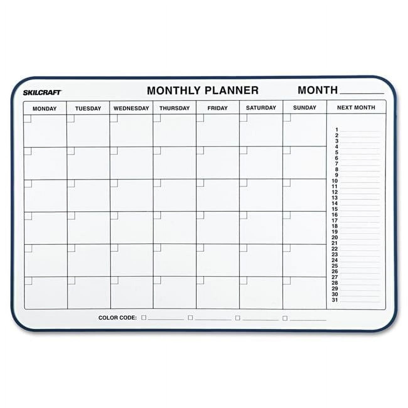 NSN 24 x 36 in. Quartet 1-Month Cubicle Calendar Board - Walmart.com