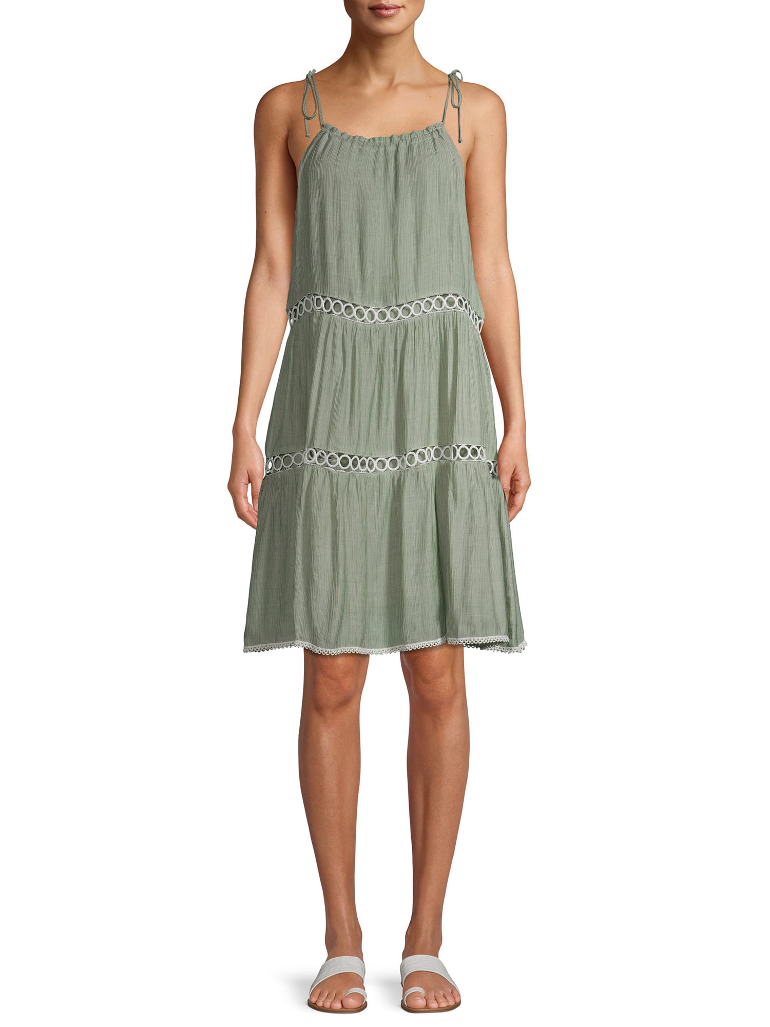 NSR Women's Halter Ruffle Dress - Walmart.com