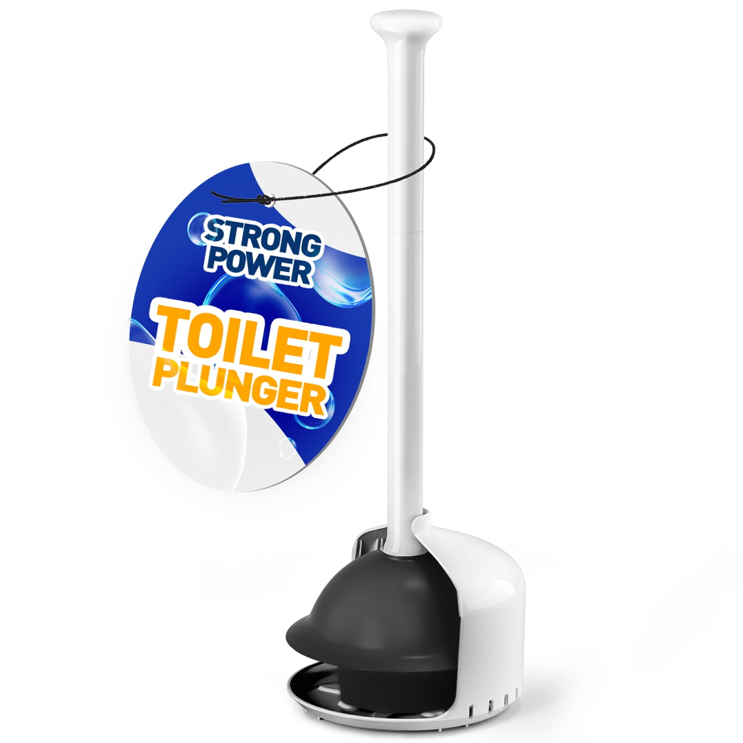 NSTB Toilet Plunger with Holder,Heavy Duty Plunger with Cover,Bathroom ...