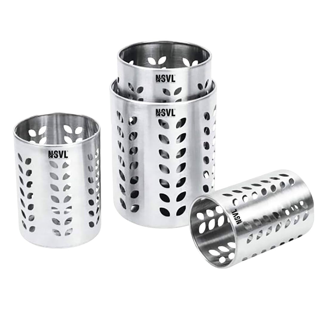 NSVL Stainless Steel Multipurpose Spoon Stand for kitchen Cutlery Stand ...