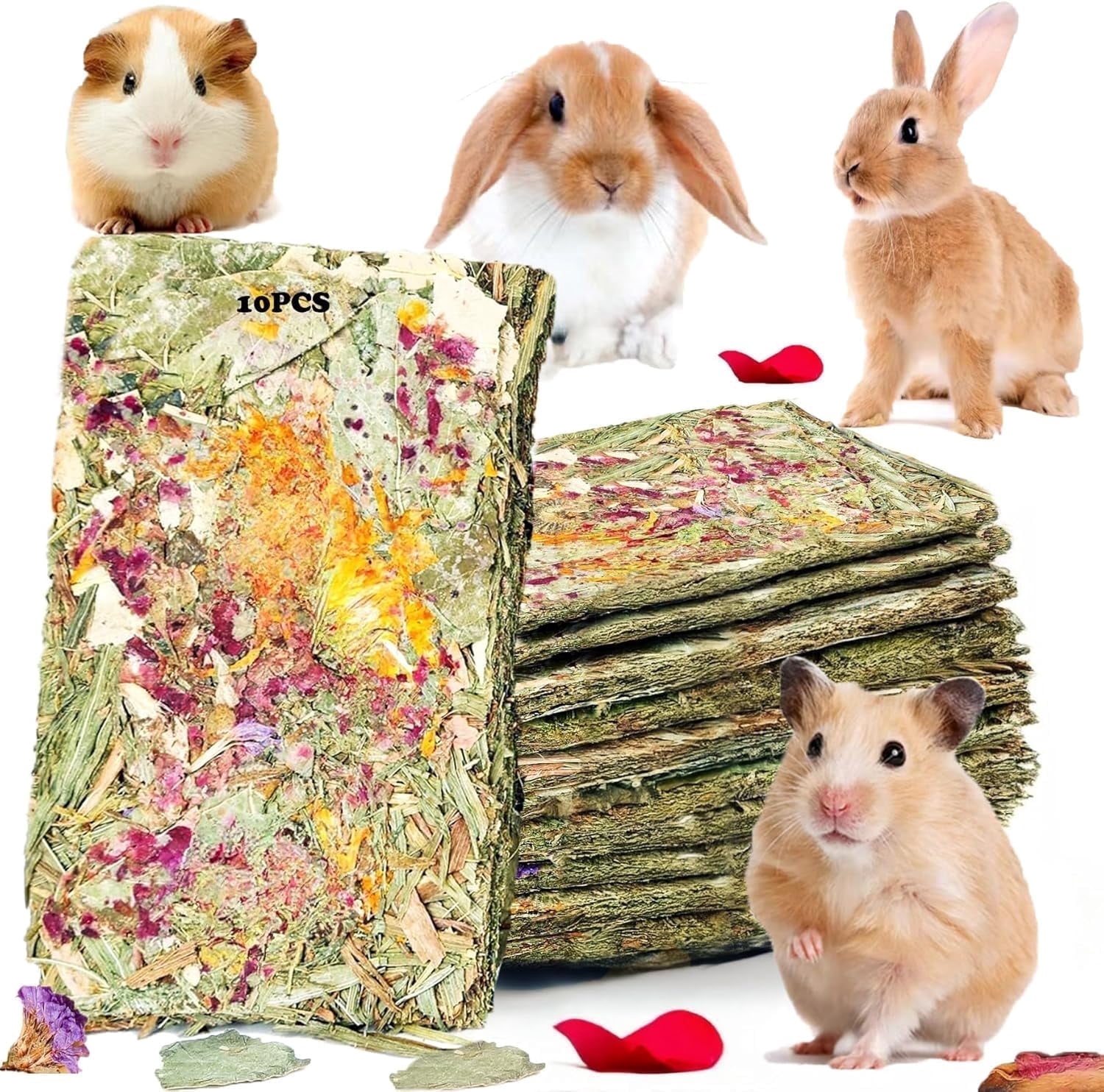 NSWXZDS Rabbit Toys 20Pack Bunny Toy Guinea Pig Treats Timothy Hay Chew ...