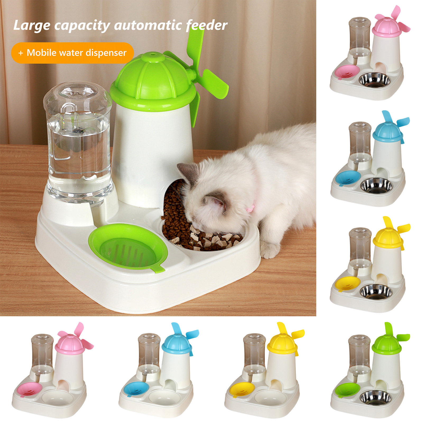 NSXXKJ Pet Feeder Automatic Pet Feeder Automatic Pet Feeder 1 1L 2 5L Capacity Ideal for Dogs ...