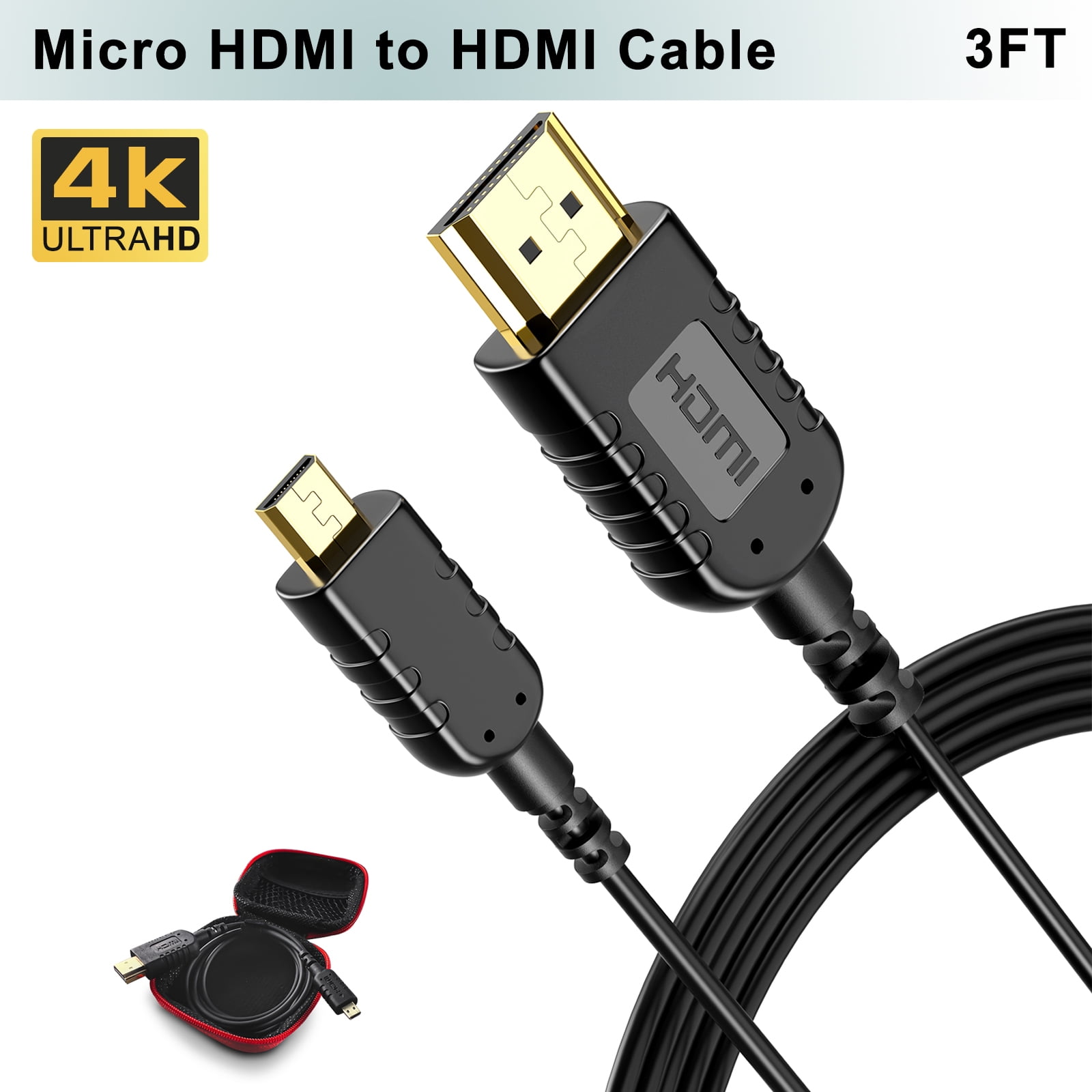 NSXXKJ Ultra Thin Flexible Micro HDMI to HDMI Cable 3FT for Gimbal ...