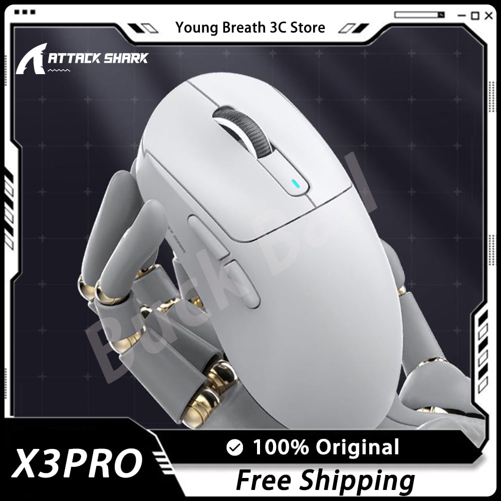 NSXXKJ X3 PRO Mouse Tri-Mode Wireless Bluetooth PAW3395 4K Sensor ...