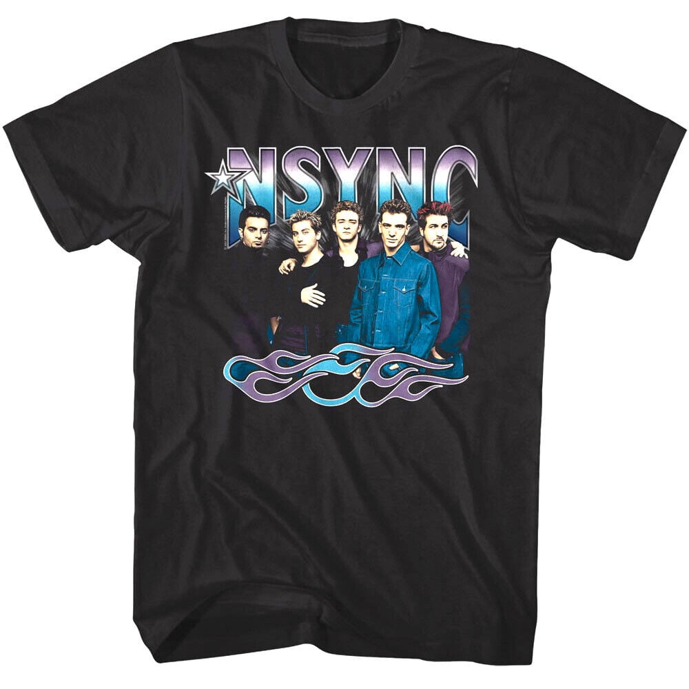 NSYNC All Members Purple Flames Men's T-Shirt Greatest Hits Concert ...