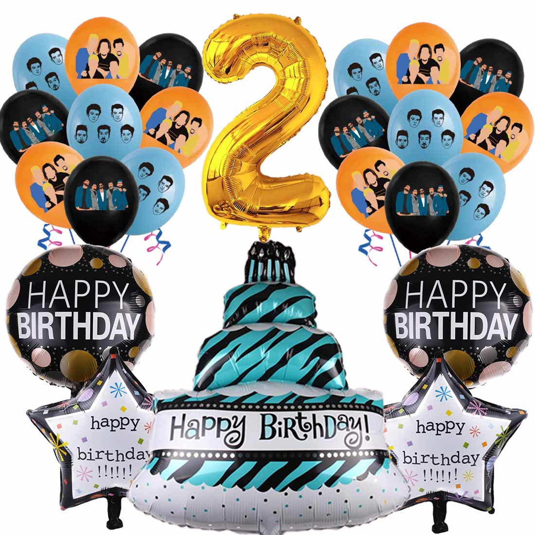 NSYNC Balloons Party Supplies 2nd Big Number Decorations Decor Kit ...