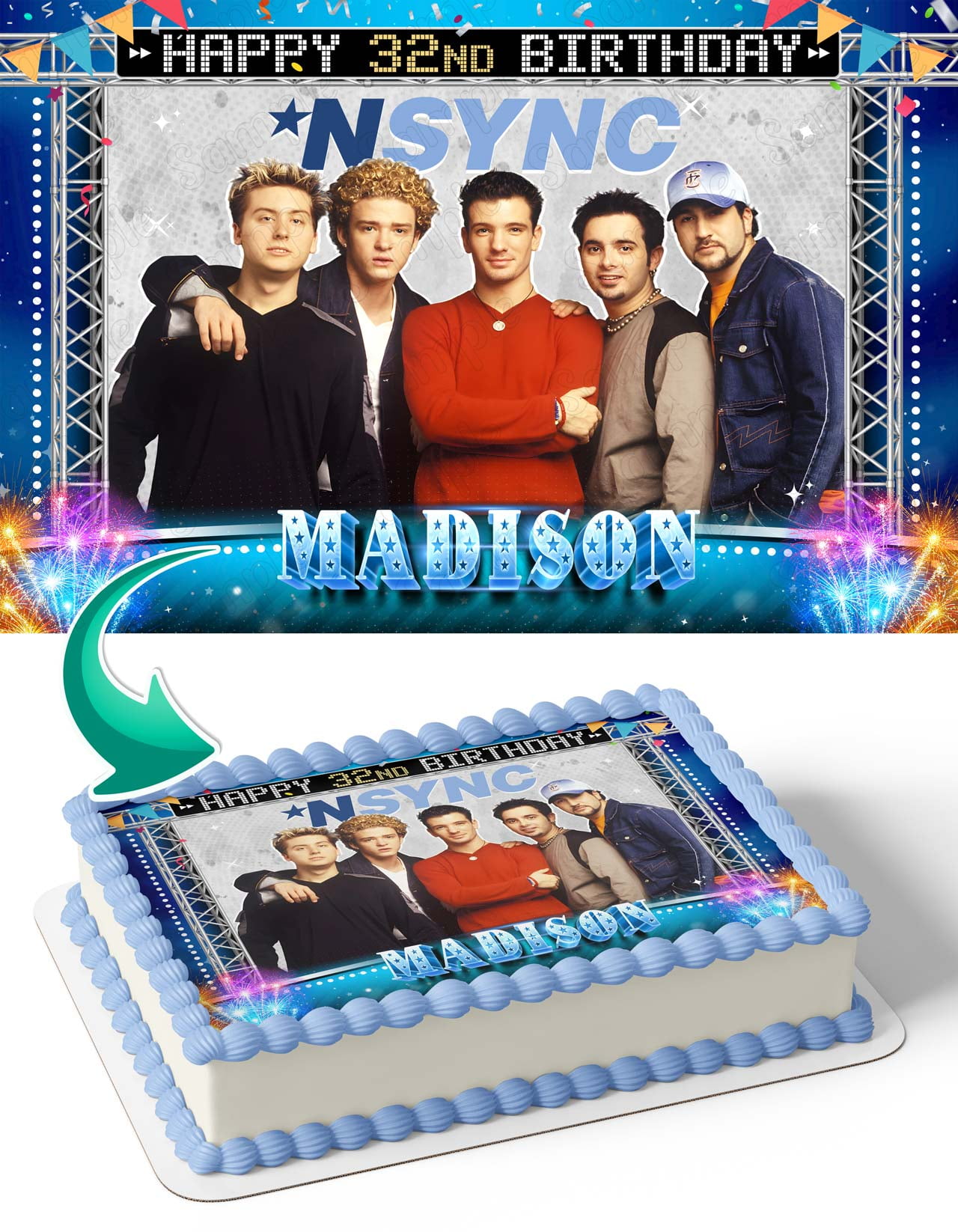 NSYNC Band Edible Cake Image Topper Birthday Photo Icing Fondant ...