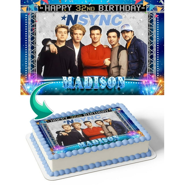 NSYNC Band Edible Cake Image Topper Birthday Photo Icing Fondant ...
