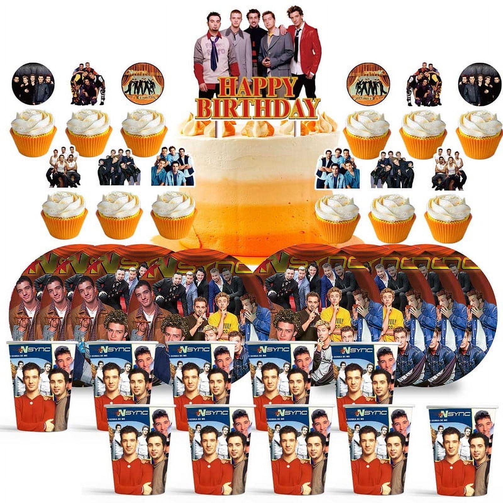 NSYNC Birthday Cups Party Supplies Plates Decorations Cake Topper Decor ...