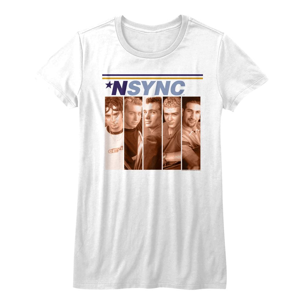 NSYNC Boxes White Junior Women's T-Shirt - Walmart.com