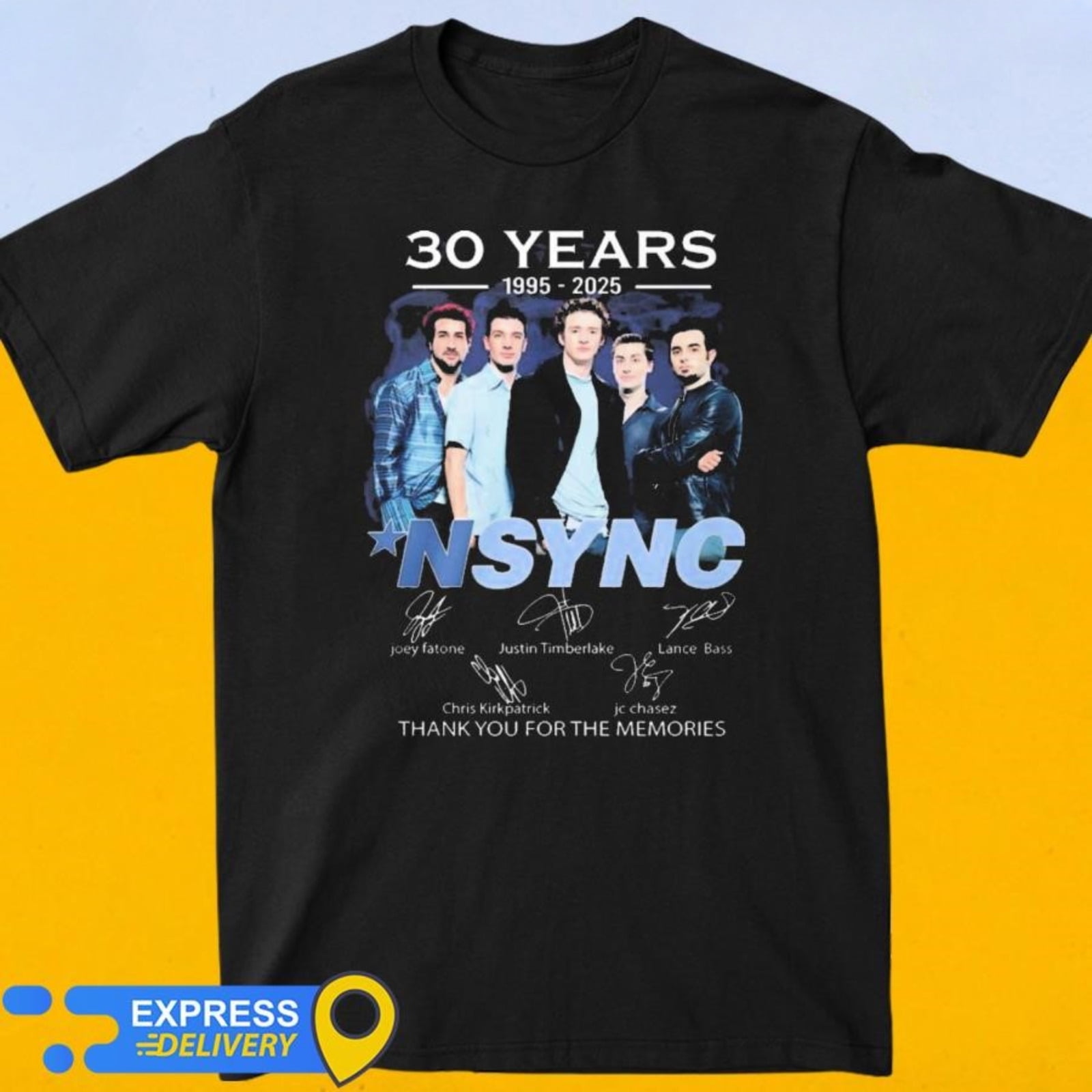 NSYNC Boy Band 30 Years 1995-2025 Thank You For The Memories T shirt ...