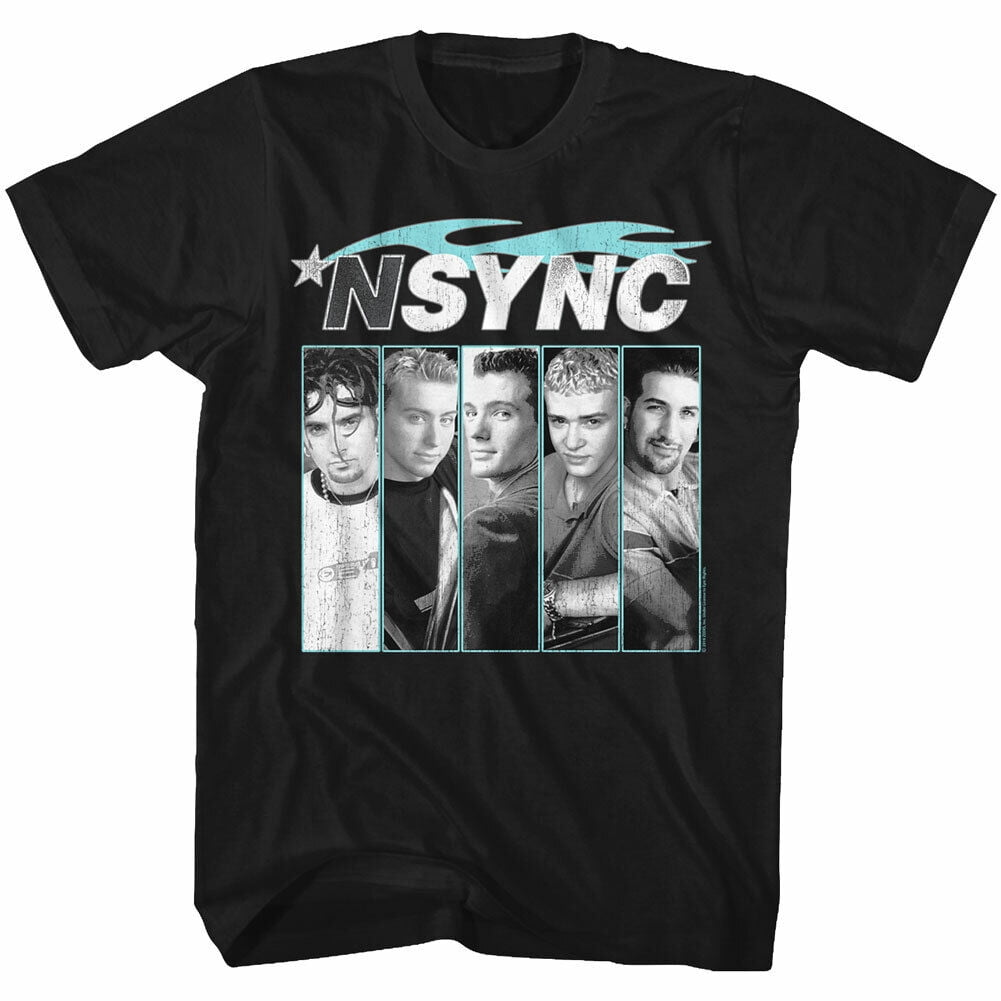 NSYNC Boy Band Individual Blocked Photos Men's T Shirt Dance Pop Music ...