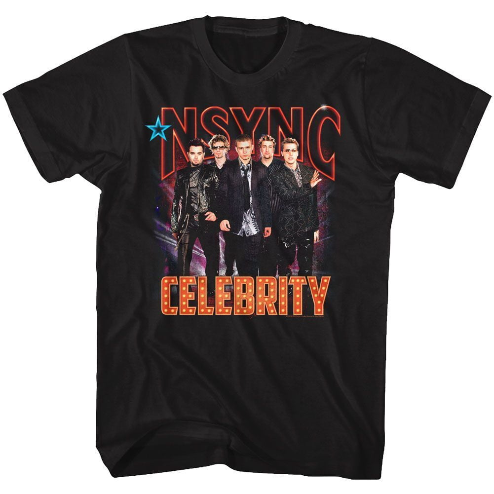 NSYNC Celebrity Black Pop Music Boy Band Shirt - Walmart.com