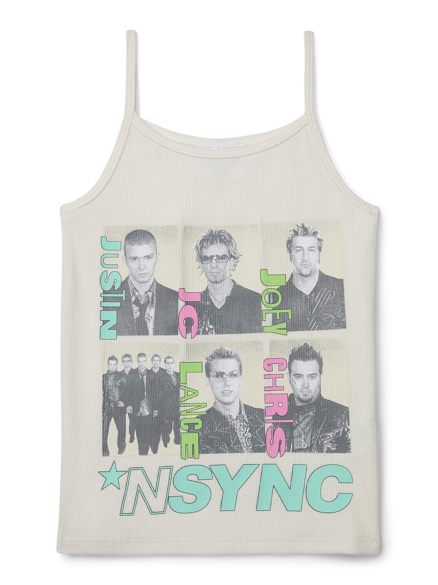 NSYNC Graphic Tank Tops, Vivid White (Girl's) - Walmart.com