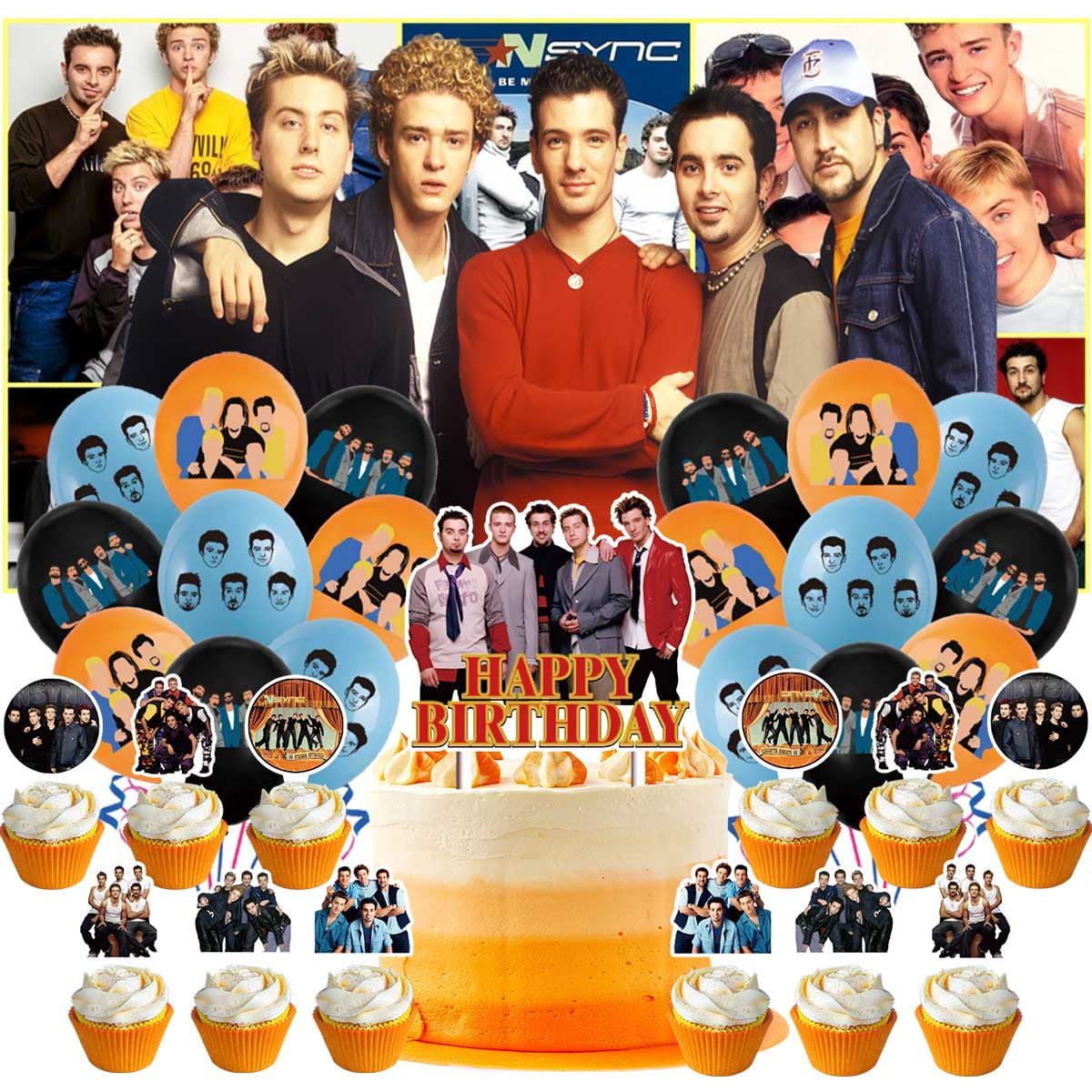NSYNC Latex Balloons Party Supplies Decorations Kit Birthday Decor ...