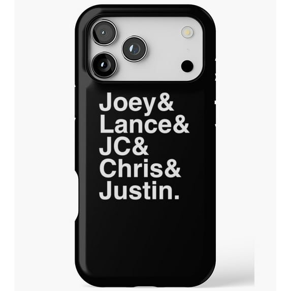NSYNC Names Helvetica, Justin JC Joey Lance Chris H1417 Phone Case for ...