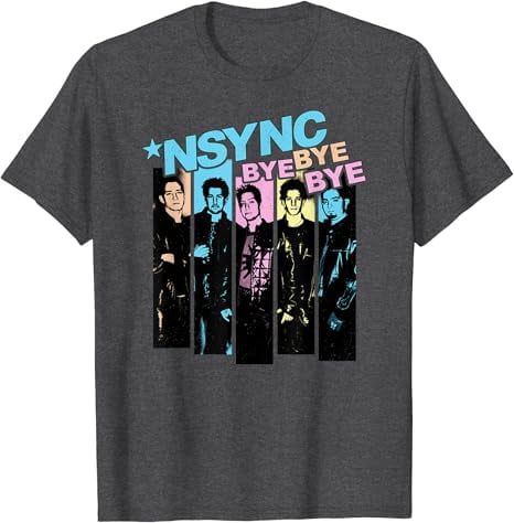 NSYNC Official Neon Bye Bye Bye T-Shirt, Deadpool & Wolverine Song ...