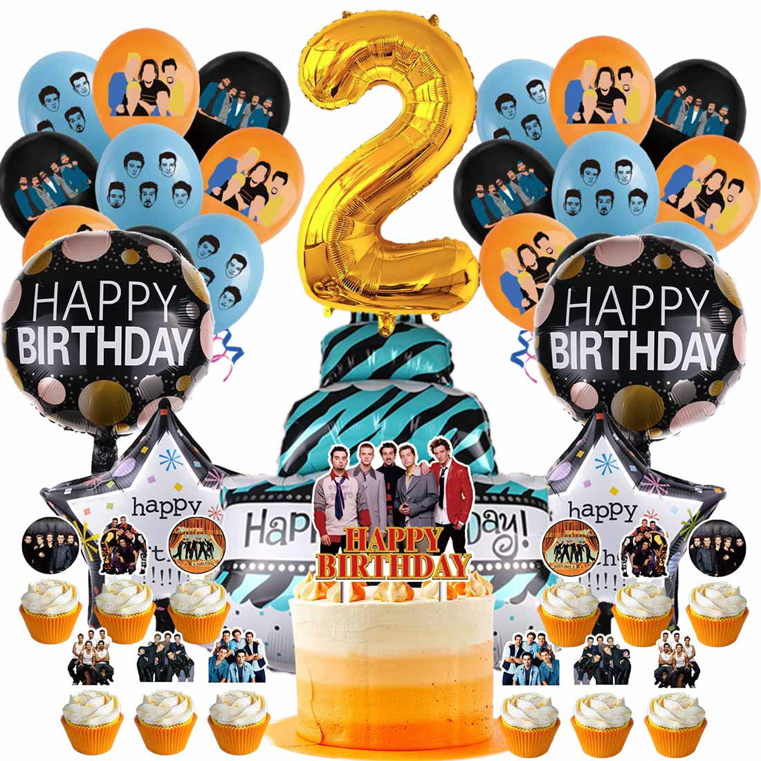 NSYNC Party Supplies 2nd Decor Kit Balloons Birthday Cake Topper ...