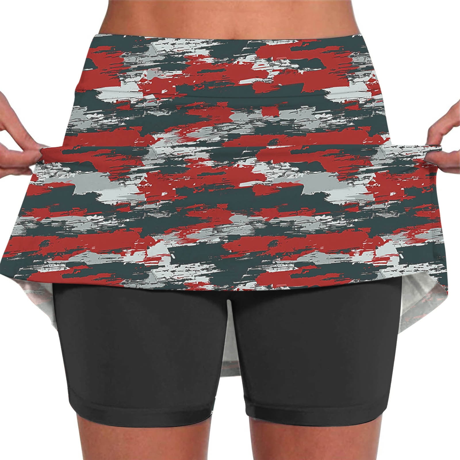 NT-Einnly Skorts High Waist Lightweight Summer Casual Camouflage Women ...