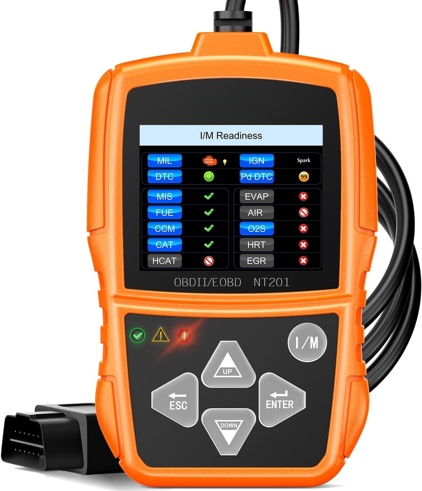 NT201 OBD2 Scanner Code Reader for and - Reset Check Engine Light, Read ...