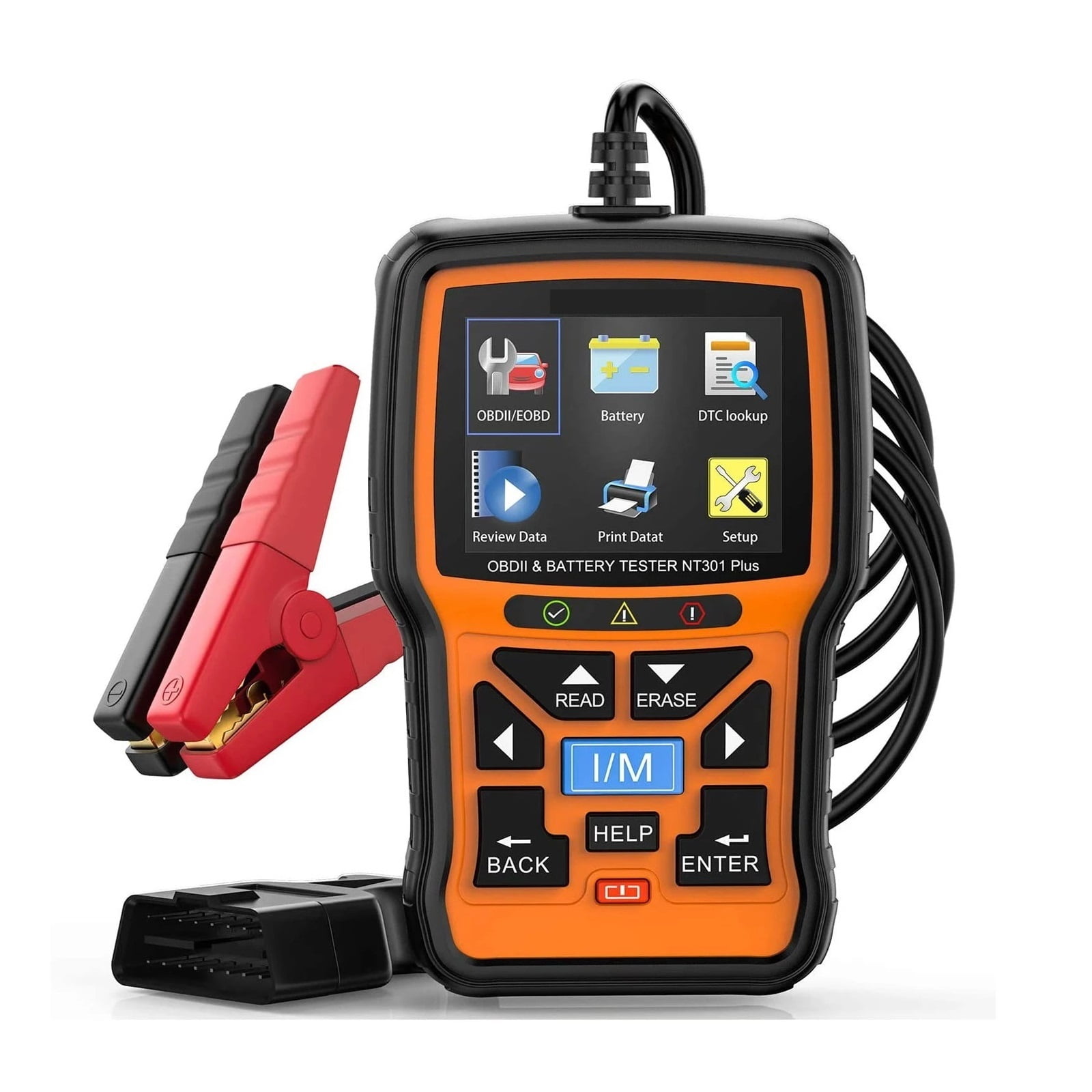 NT301 Plus Car Scanner Tool Battery Tester Live Data Code Reader Car ...