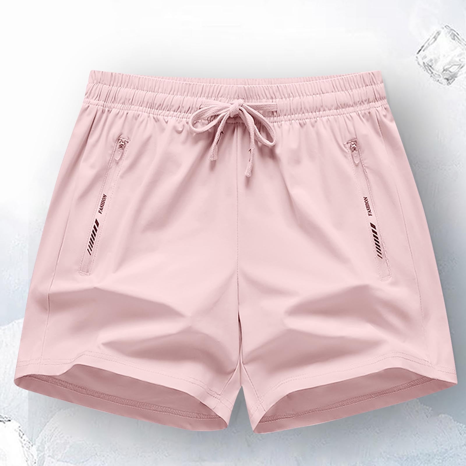 NTACZA Half Zip Running Shorts Mid Elastic Waist Bermuda Workout Active ...