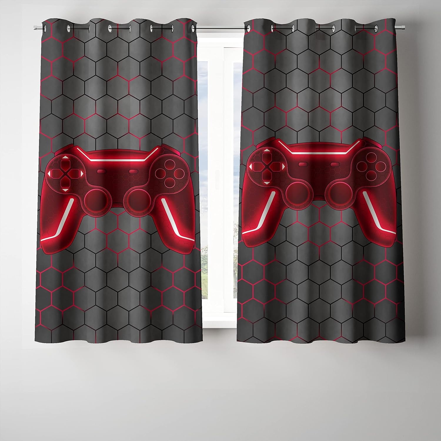 NTBED Game Console Blackout Curtains, 2 Panels, 42Wx63L, for Kids ...