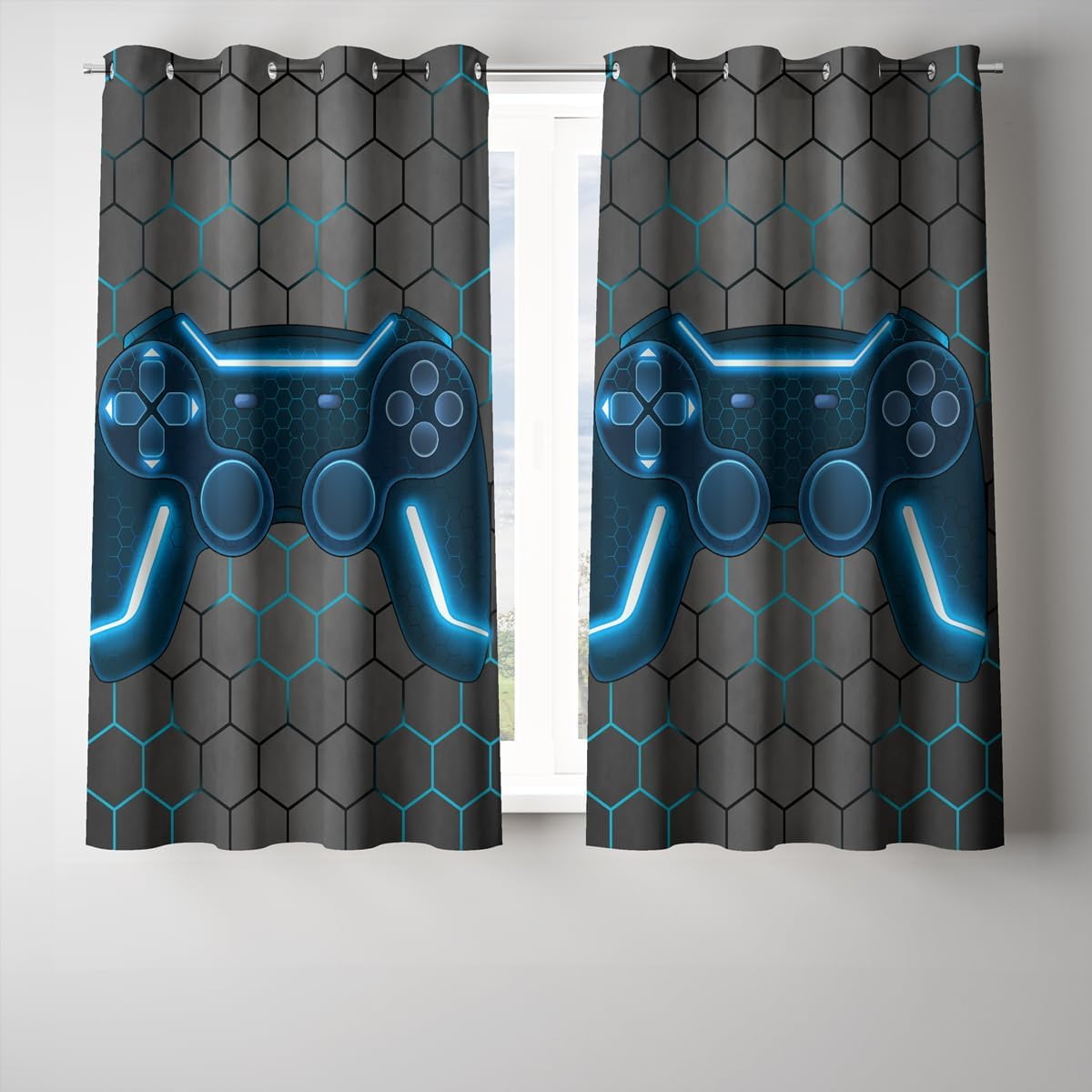 NTBED Game Console Blackout Curtains Drapes for Boys Girls Kids Bedroom ...