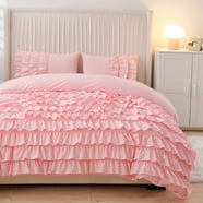 Free Shipping! Btargot 6Pcs Waterfall Ruffled Princess Comforter Set ...