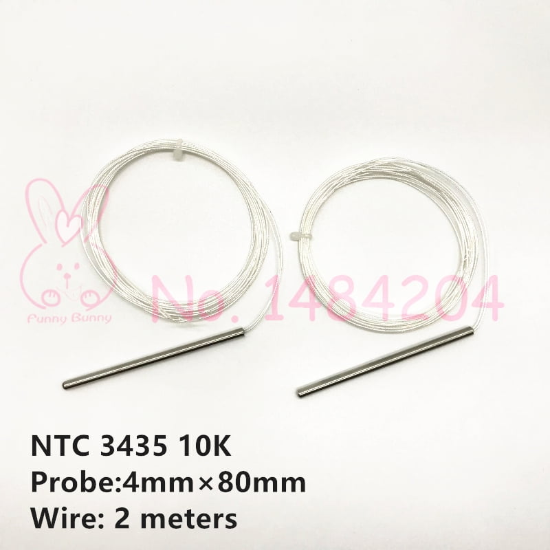 NTC B3435 10K Thermistor Temperature Sensor 10K OHM Probe 4mm*80mm Max ...