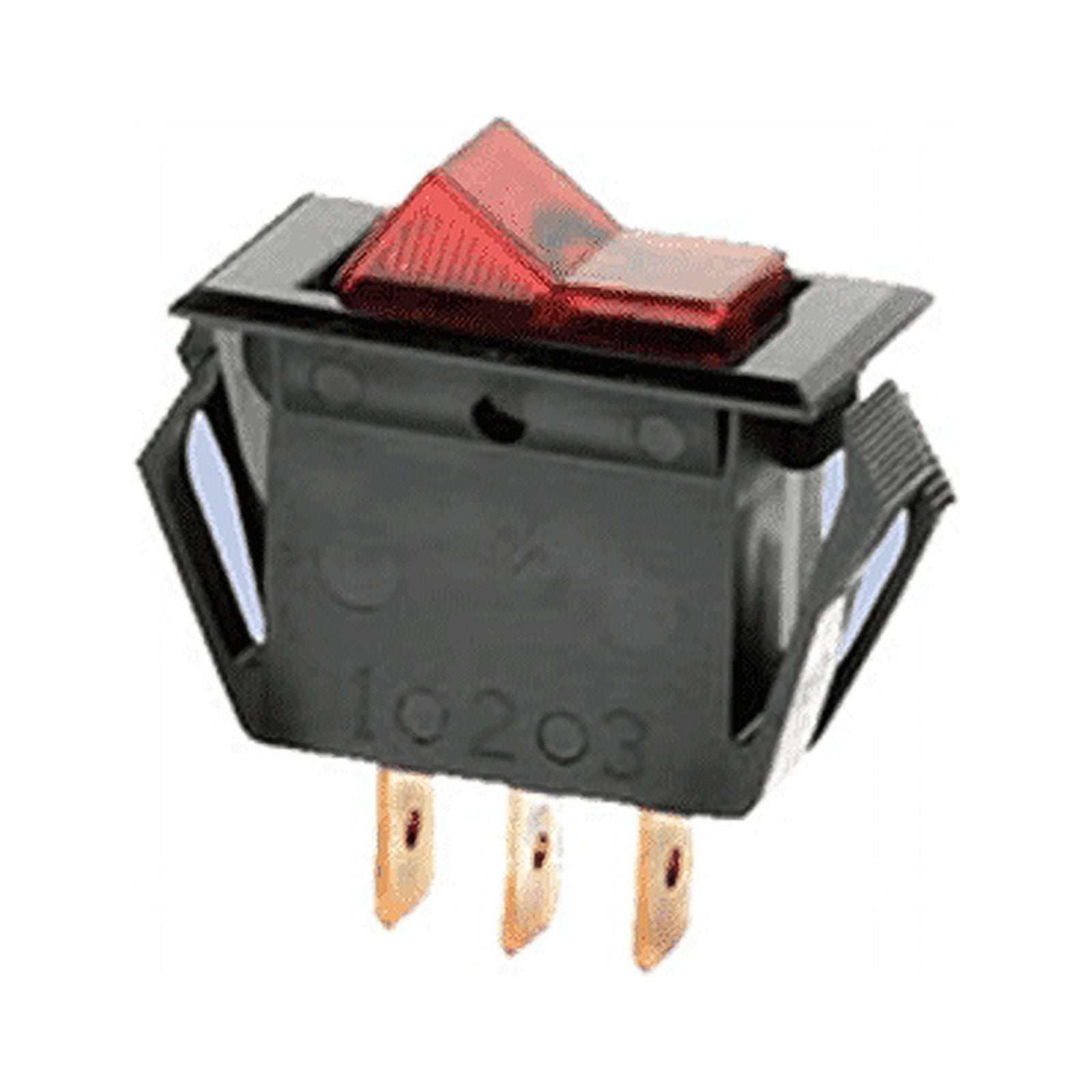 NTE Electronics 54-054 16A Miniature Illuminated Snap-In Rocker Switch ...