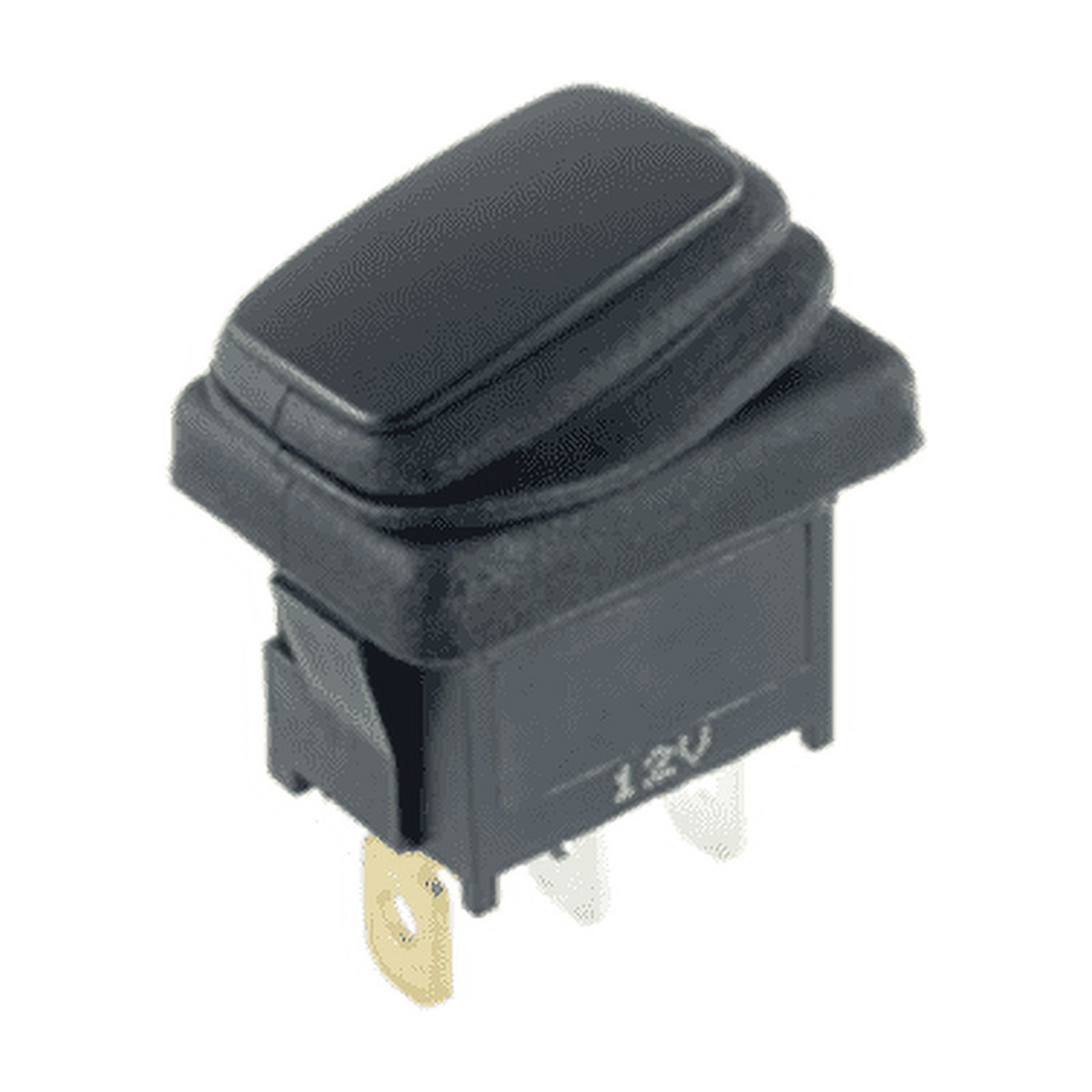 NTE Electronics 54-202W SPDT 16A 125VAC Waterproof Miniature Rocker ...