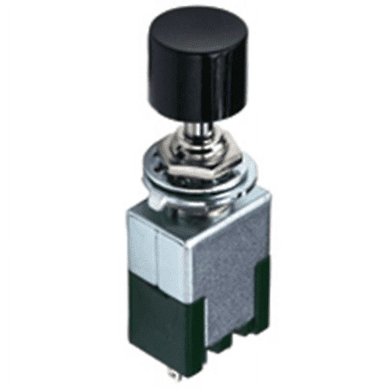 NTE Electronics 54-380 SWITCH MINI PUSHBUTTON SPDT 3A 125VAC BLACK CAP ...