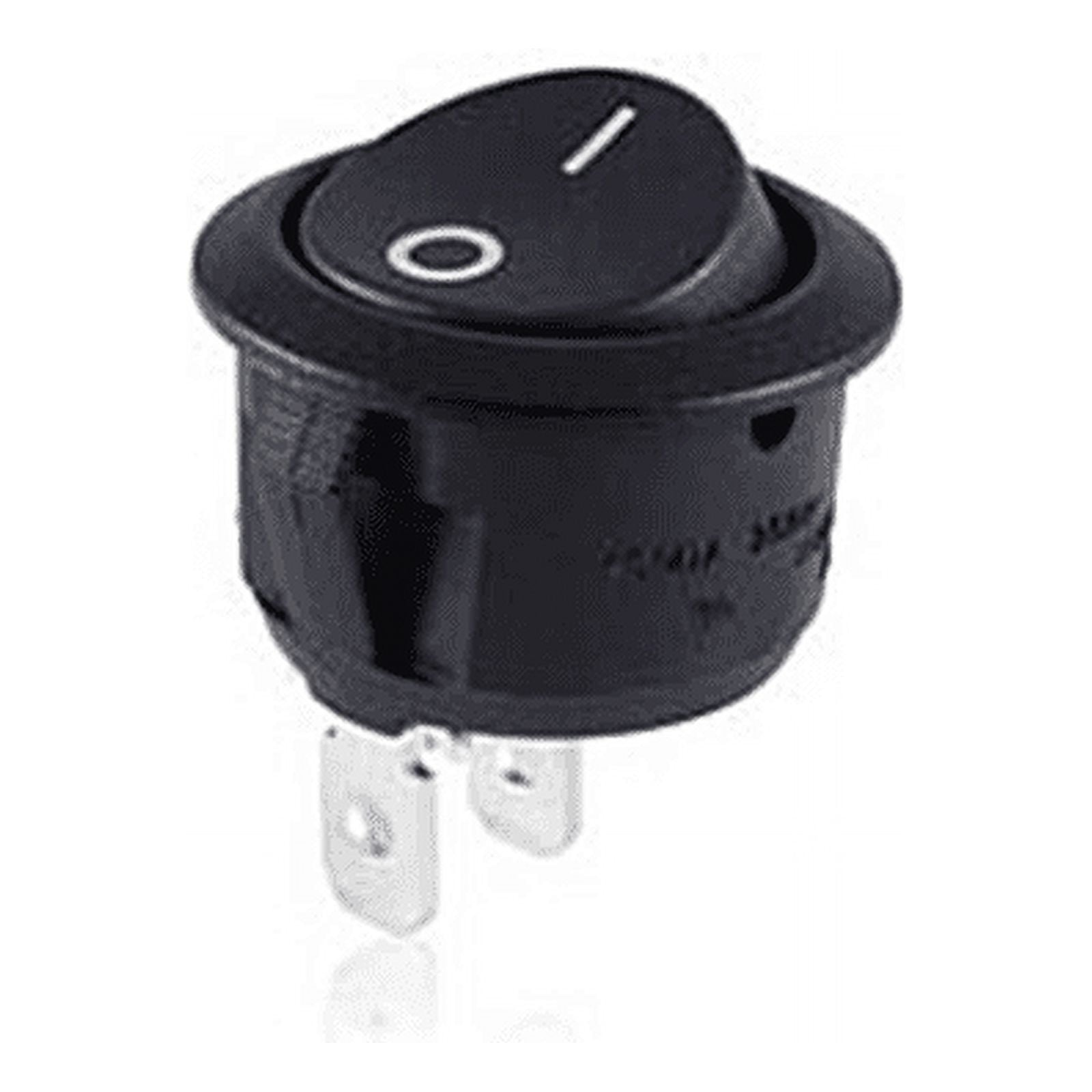 NTE Electronics 54-503 Snap-In Round Hole Rocker Switch with Legend ...